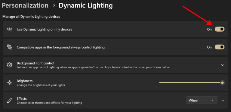 Hướng dẫn chỉnh đèn RGB với Dynamic Lighting | Lenovo Service Center