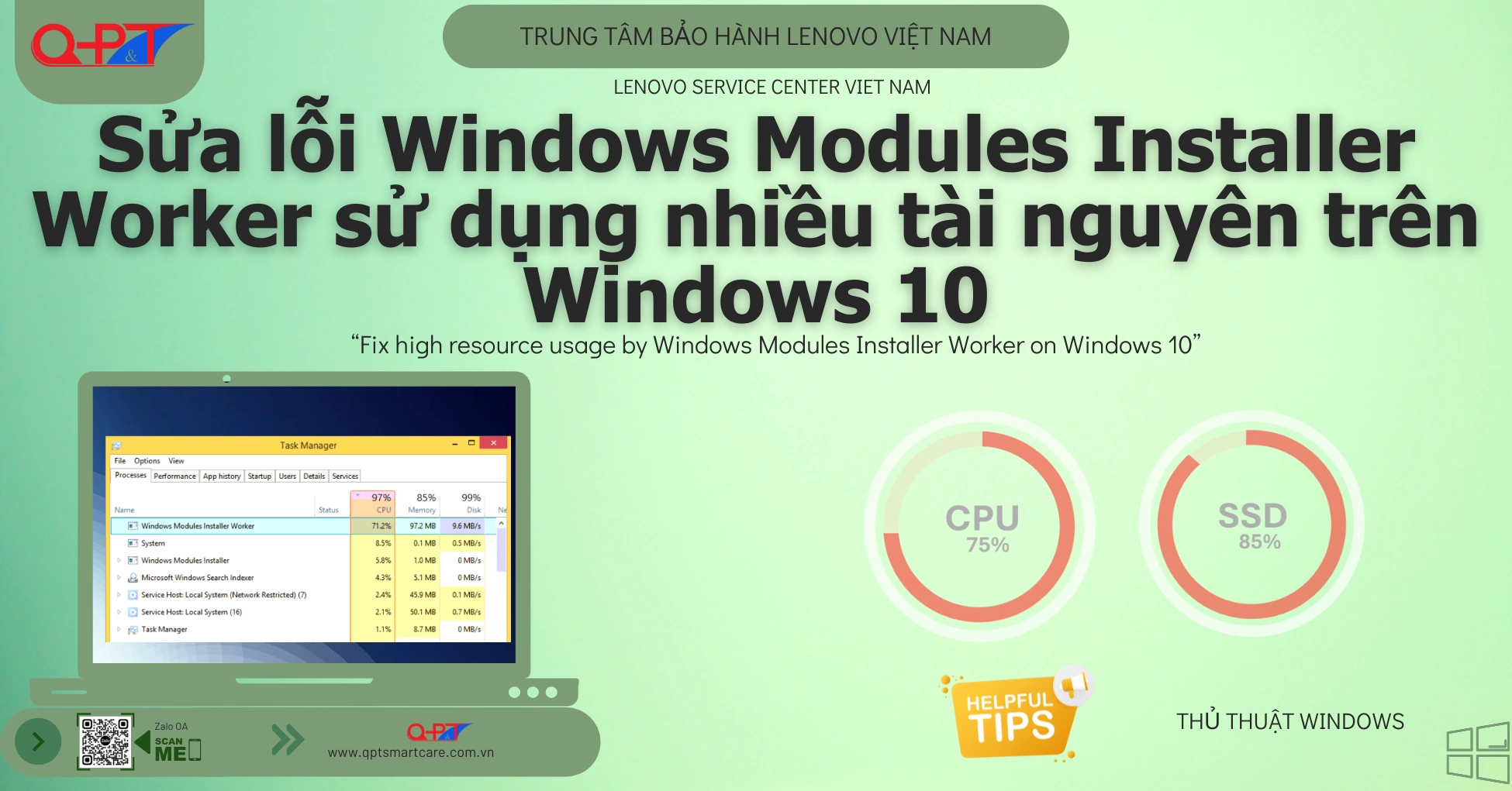 Sửa lỗi Windows Modules Installer Worker sử dụng nhiều tài nguyên trên ...