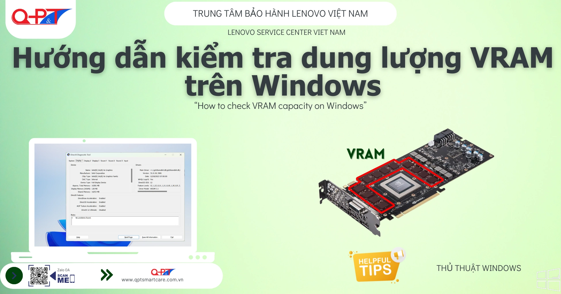 Hướng dẫn kiểm tra dung lượng VRAM trên Windows | Lenovo Service Center